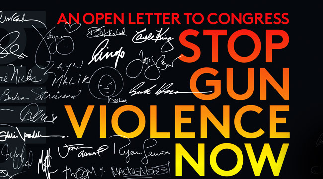 Music Superstars Sign Billboard's Letter To Congress For Gun Control