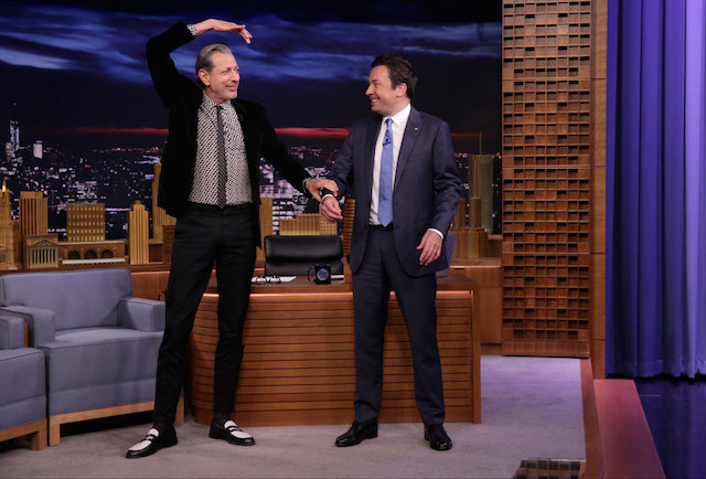 Jeff Goldblum Teaches Jimmy Fallon His Workout Routine