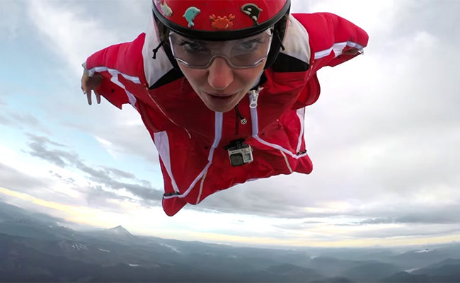 This Woman Takes Her Wingsuit Over An Active Volcano Like It's Nothing