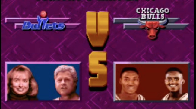 Watch Hillary And Bill Clinton Vs. The Bulls In An 'NBA Jam' Matchup