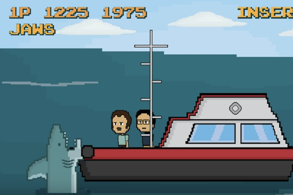 'Jaws' reimagined as an 8-bit video game