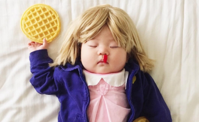 This Mom Dressed Her Sleeping Baby Up As Eleven From 'Stranger Things'