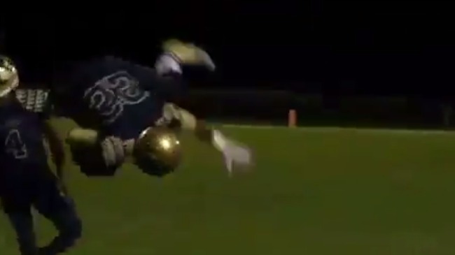 Watch This Insane High School Football Play Featuring A Front Flip