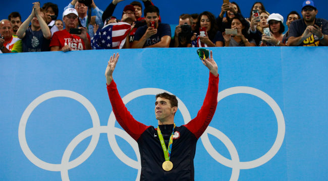 Michael Phelps Captures A Gold Medal In His Final Competitive Race