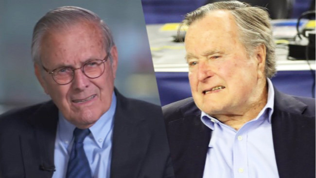 Donald Rumsfeld On George H.W. Bush's Clinton Vote: 'He's Up In Years'