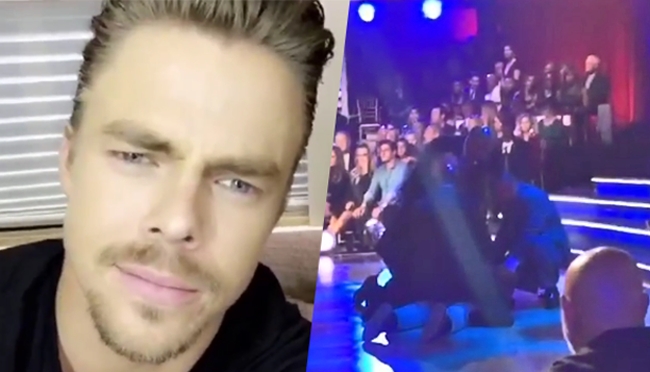 Derek Hough Calls Out The 'Cowards' Protesting Ryan Lochte On 'DWTS'