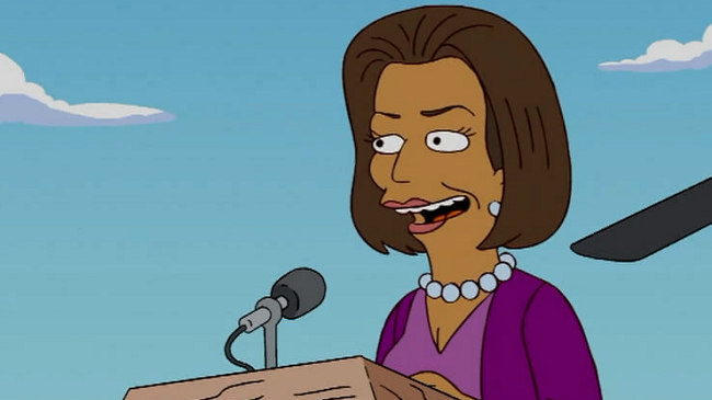 Michelle Obama Turned Down A Role On 'The Simpsons' With Two Words