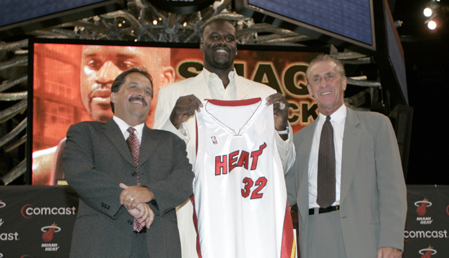 Pat Riley Claims Landing Shaq Was A Bigger Deal Than LeBron And Bosh