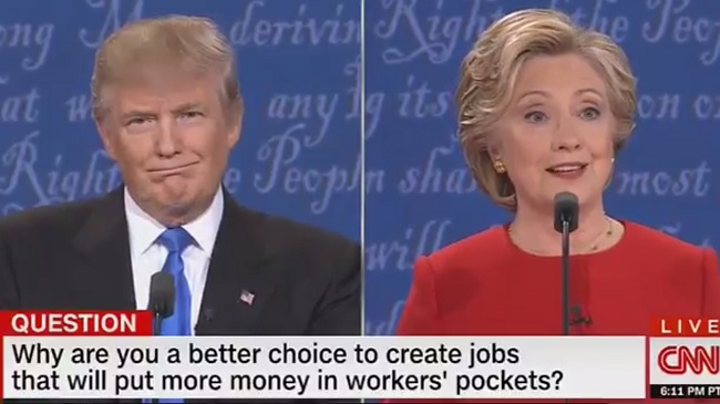 [WATCH] Clinton's 'Trumped Up Trickle-Down' Joke About Trump