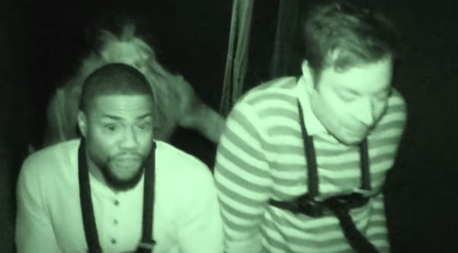 Jimmy Fallon And Kevin Hart Shriek Their Way Through A Haunted House