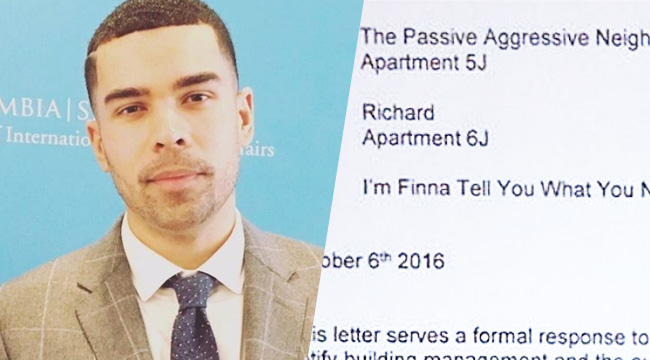 Urban Leader's Letter To His Passive Aggressive Neighbors Goes Viral