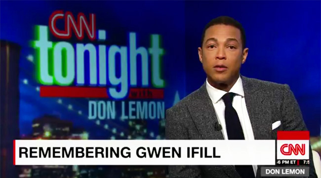 Don Lemon Tears Up While Delivering An Emotional Tribute To Gwen Ifill