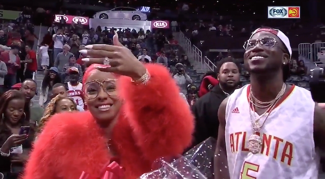 Gucci Mane Proposed To His Girlfriend At The Hawks Game
