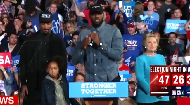 LeBron James And J.R. Smith Introduced Hillary Clinton At A Rally