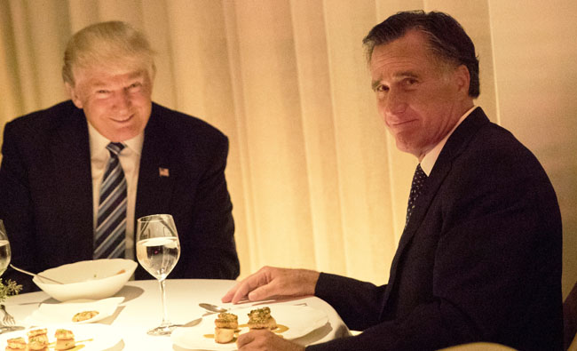 Mitt Romney Trump Dinner Photo Reactions