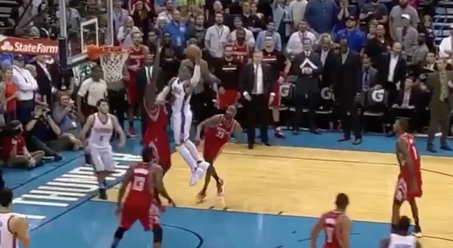 Russell Westbrook's Dunk Sealed The Win Over The Rockets
