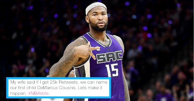 A Kings Fan Is Naming His Baby DeMarcus Cousins Because Of Twitter