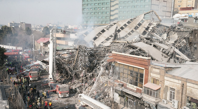 Building Collapse In Tehran, Iran Kills At Least 50 Firefighters