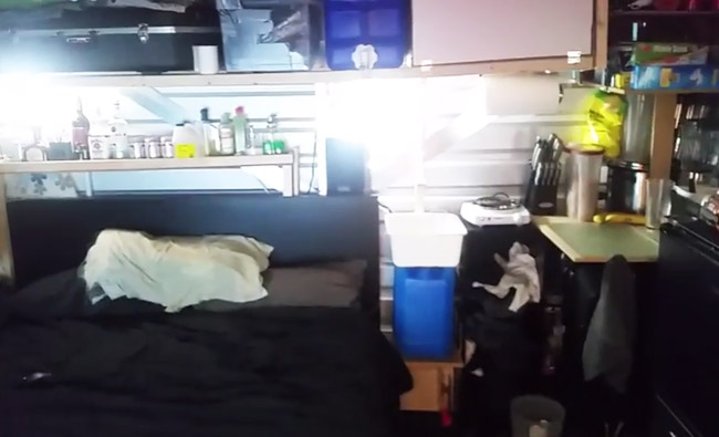 Allow One Man To Show You How He Lived Comfortably In A Storage Unit