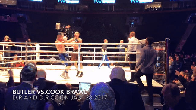 This Boxer Got Knocked Out By A Flying Ice Bucket Moments After Winning