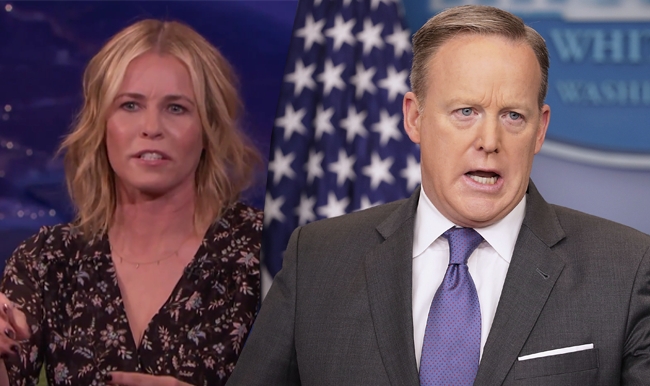 WATCH Chelsea Handler Makes A Fool Of Sean Spicer On 'Conan' Video