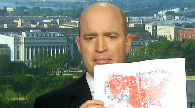 Trump Showed Off Maps Of His Electoral Win To Reporters