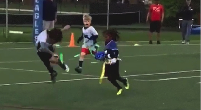 TY Hilton's Son Juked Kids Out Of Their Shoes In A Flag Football Game
