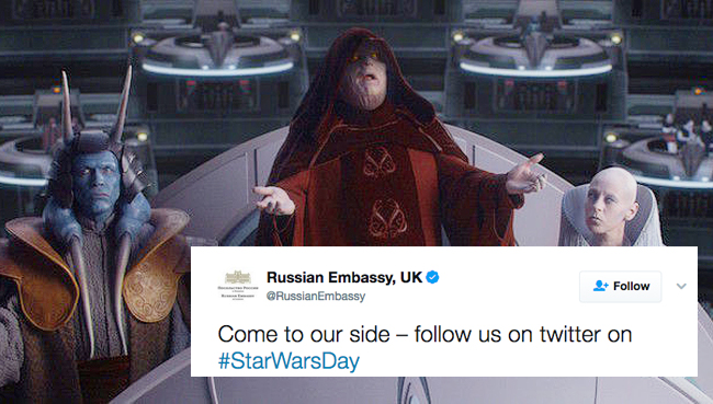 'Star Wars' Day Allowed Governments To Have Fun On Twitter
