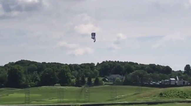 A Blimp Crashed And Caught Fire Outside The U.S. Open At Erin Hills