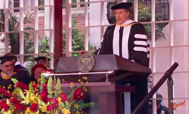 Will Ferrell Tells Jimmy Kimmel About His USC Commencement Speech