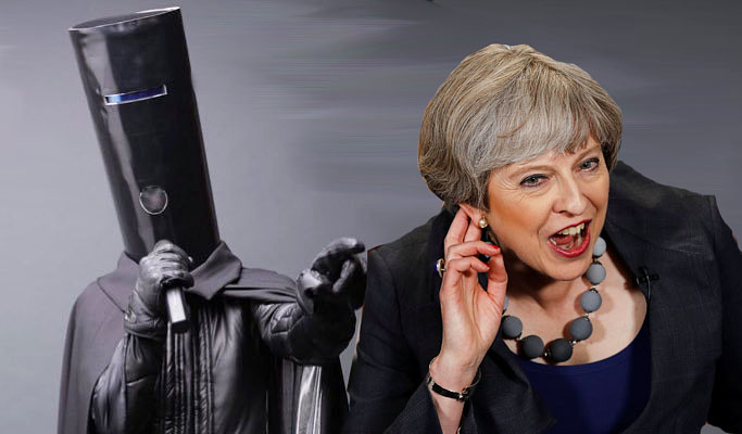 UK General Election Sees Theresa May Take On Lord Buckethead
