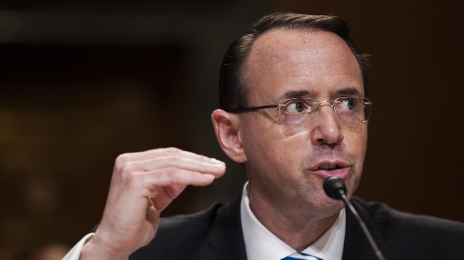 Deputy AG Rod Rosenstein Will Not Fire Special Counsel Robert Mueller