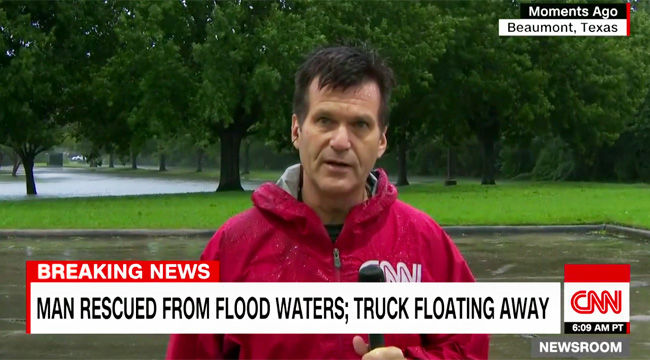[Video] CNN Reporter Saves Man From Drowning On Live TV During Harvey