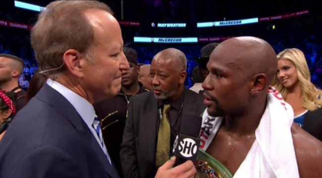 Floyd Mayweather's Post Fight Interview After His Win Over McGregor
