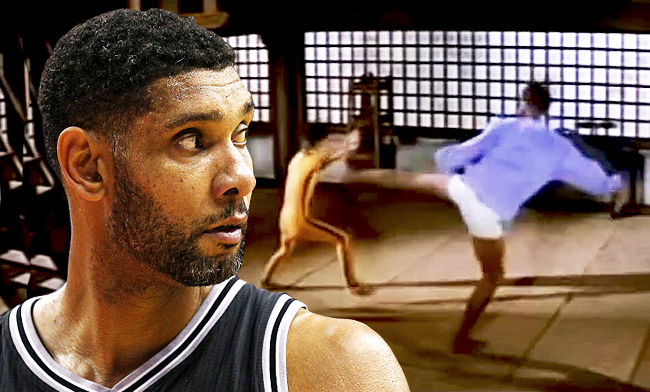 Tim Duncan Once Elbowed His Kickboxing Trainer's Bicep Off