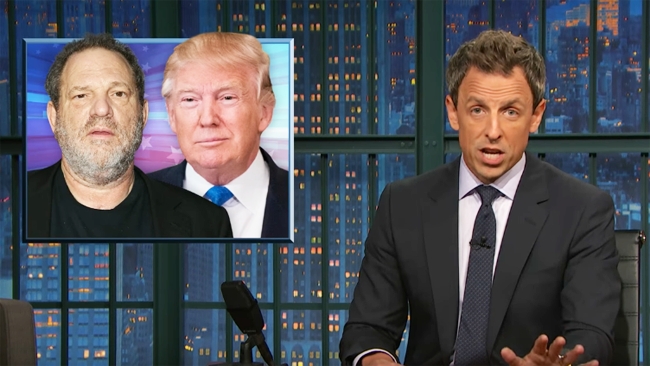Seth Meyers 'A Closer Look': Tough On Trump, Weinstein, And Sexisim