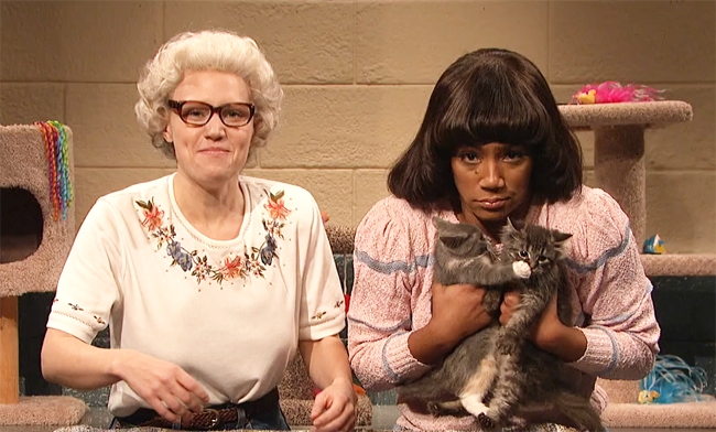 Cats Cause 'SNL' Chaos For Kate McKinnon And Tiffany Haddish