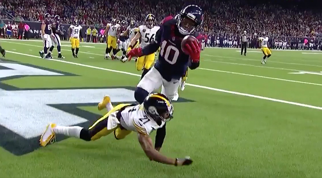 DeAndre Hopkins Reeled In An All-Time Great One-Handed Touchdown Catch