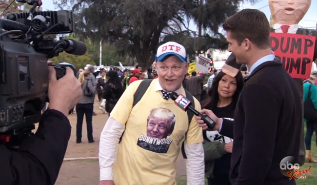 Jimmy Kimmel Sent Jake Byrd To Troll A Trump Fundraiser In Los Angeles