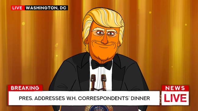 Stephen Colbert's 'Our Cartoon President' Does White House Dinner
