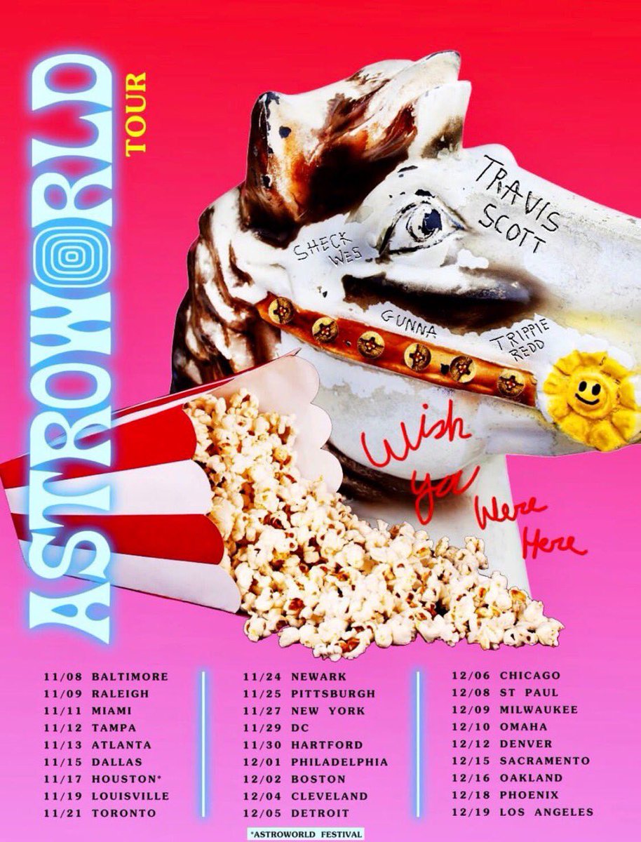 Travis Scott's 'Wish You Were Here' 'Astroworld' Tour Dates Announced