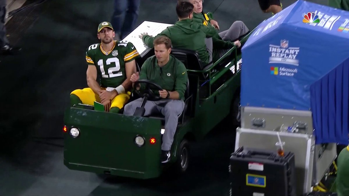 Aaron Rodgers Returned To Play After Being Carted Off The Field