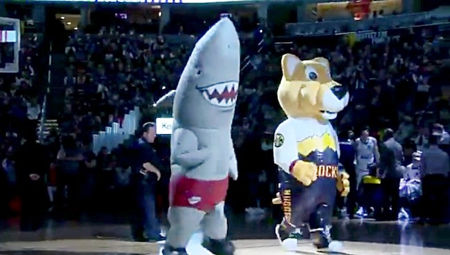 You Know You Want To Watch Inflatable Mascots Dance To 'Baby Shark'