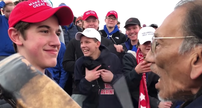 Video Of Kids In MAGA Hats And A Native American Has Outraged Twitter