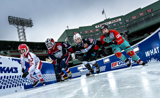 Crashed Ice Brought Extreme Ice Racing To America's Oldest Ballpark