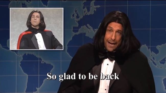 [WATCH] Adam Sandler Brought Back Opera Man On 'SNL' Weekend Update