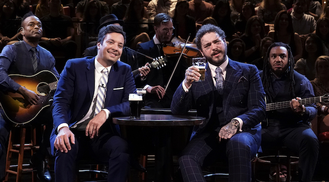 Post Malone Played Beer Pong And Sang Irish Drinking Songs On 'Fallon'