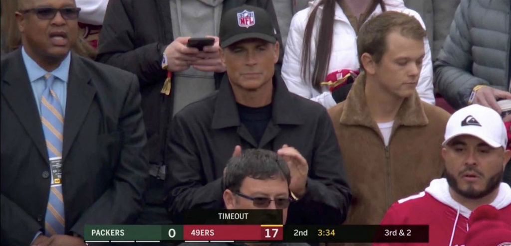 Rob Lowe Went Full Chris Traeger Over His NFL Hat From Niners-Packers