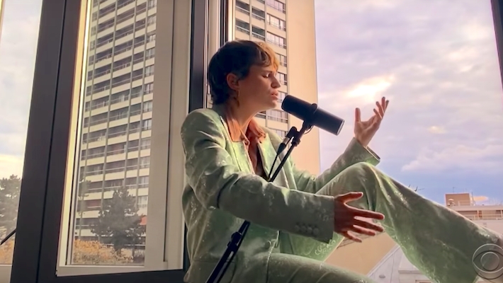 Christine And The Queens Serenades From Her Window On 'Colbert'