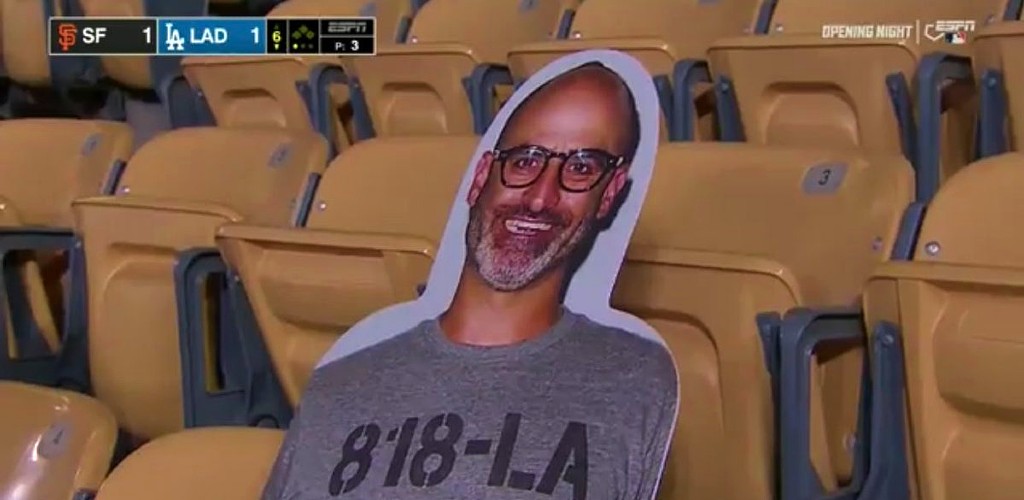 The Dodgers Put A Cutout Of The Late Brody Stevens At Dodgers Stadium